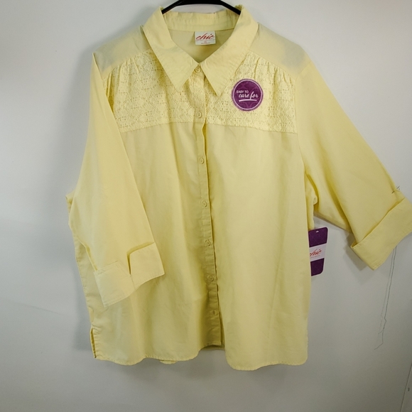 chic | Tops | Chic Comfort Collection 34 Sleeve Shirt Size Xxl | Poshmark